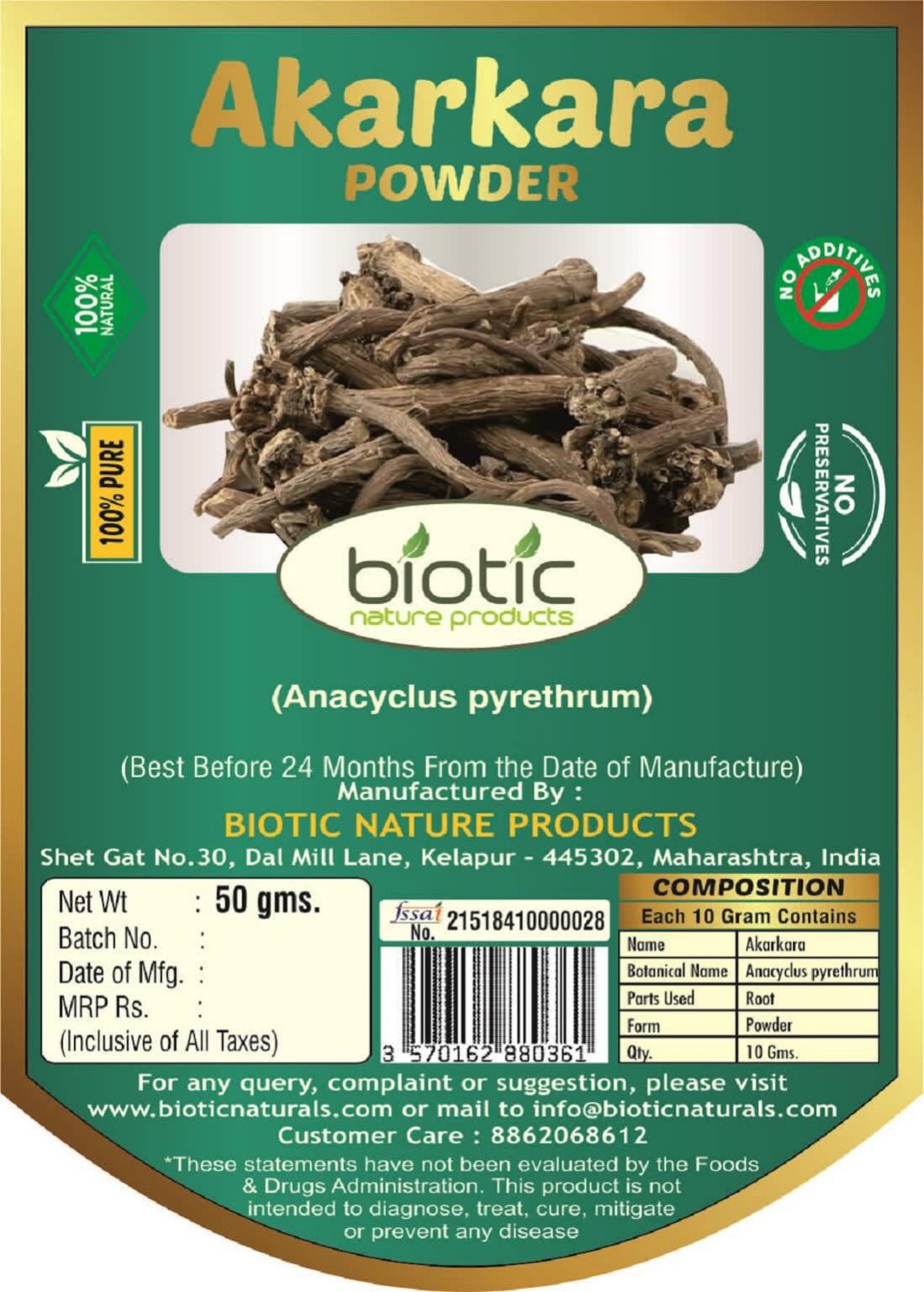 Buy Biotic Akarkara Powder Online | Ayurvedic Powder for Dental ...