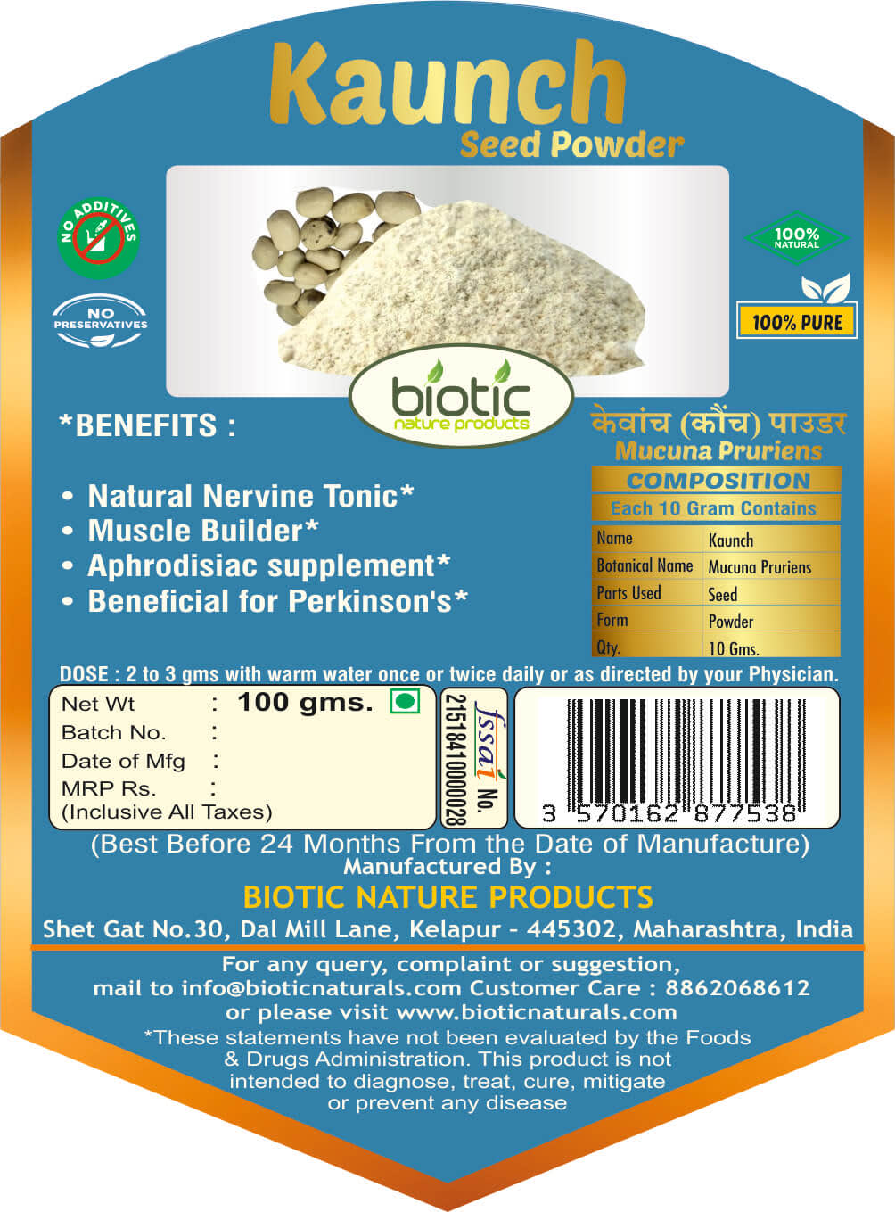 Buy Kaunch Beej Powder Online | Ayurvedic Powder for General Weakness ...