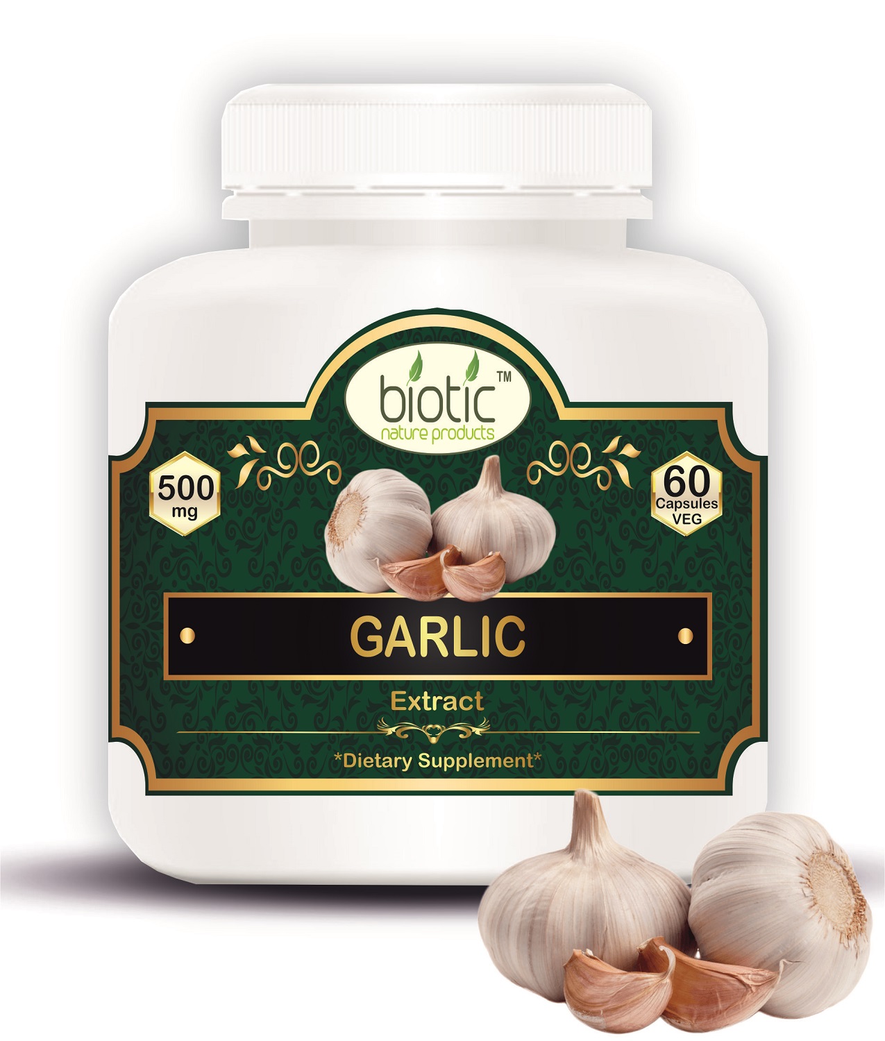 Garlic Capsules (Allium sativum) Garlic Extract Capsules 500mg - 60 Veg ...